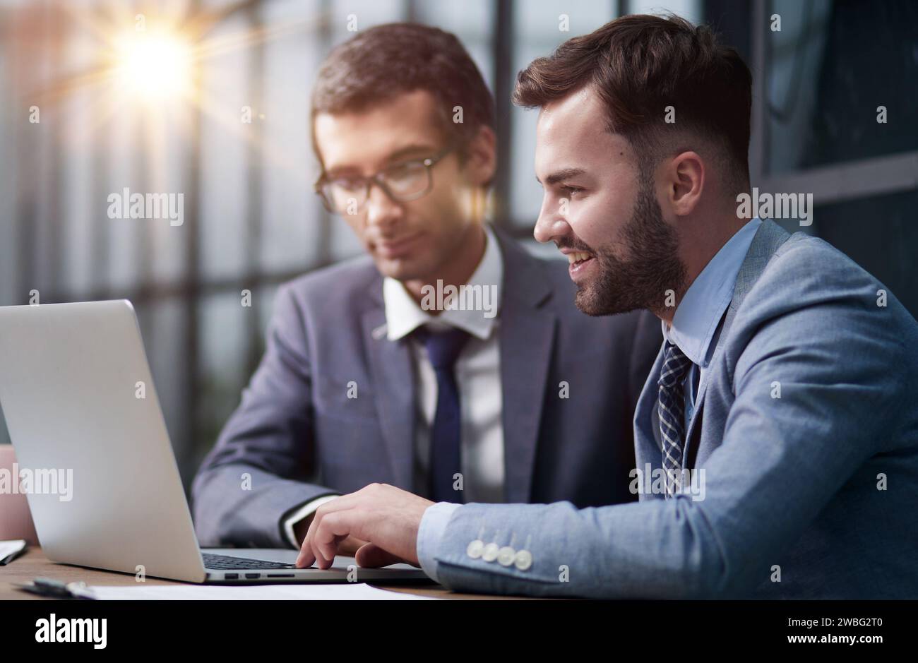 Indian businessmen working on project hi-res stock photography and ...
