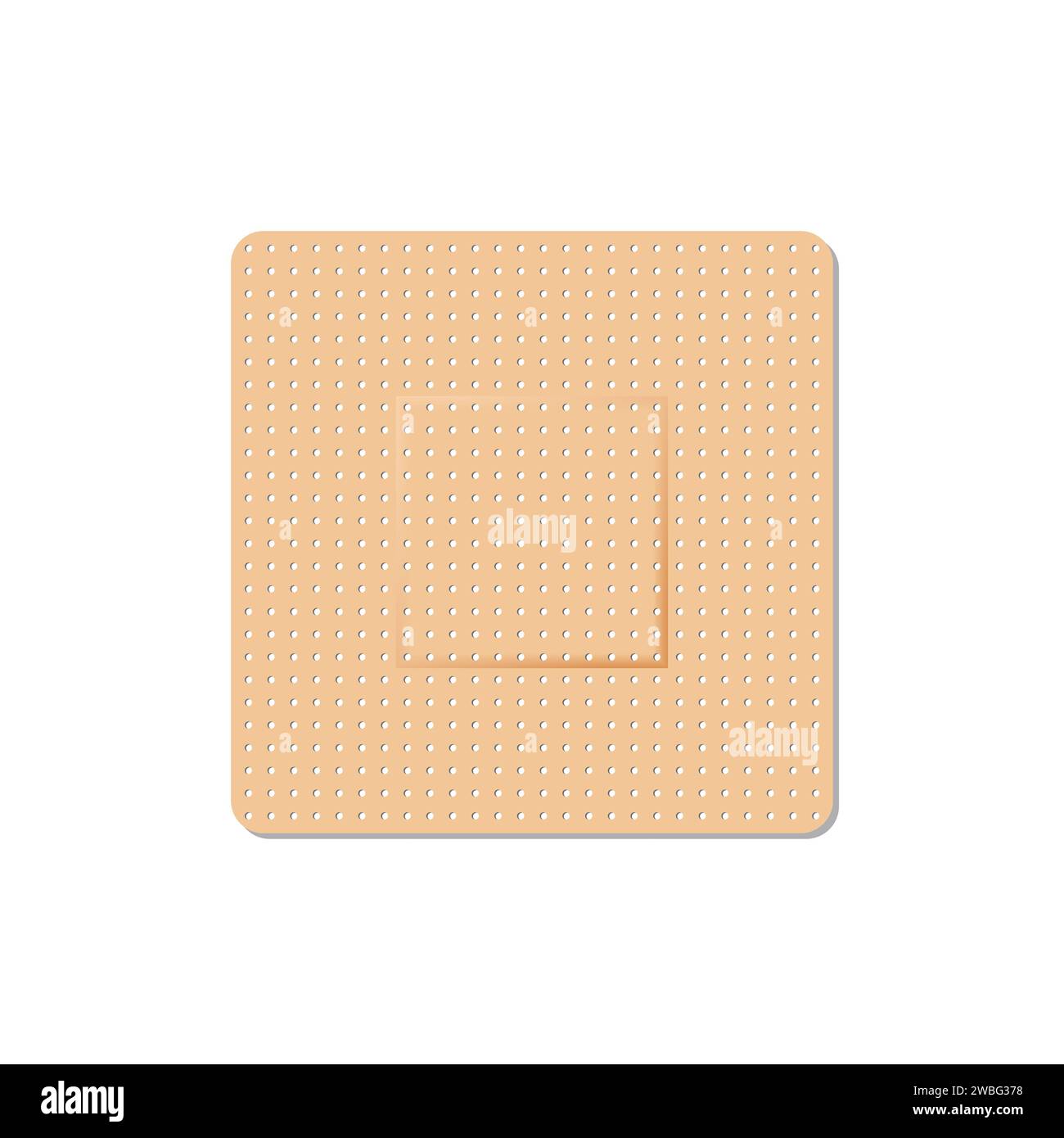 Classic square shape plaster for wounds, vector illustration Stock Vector Image & Art - Alamy