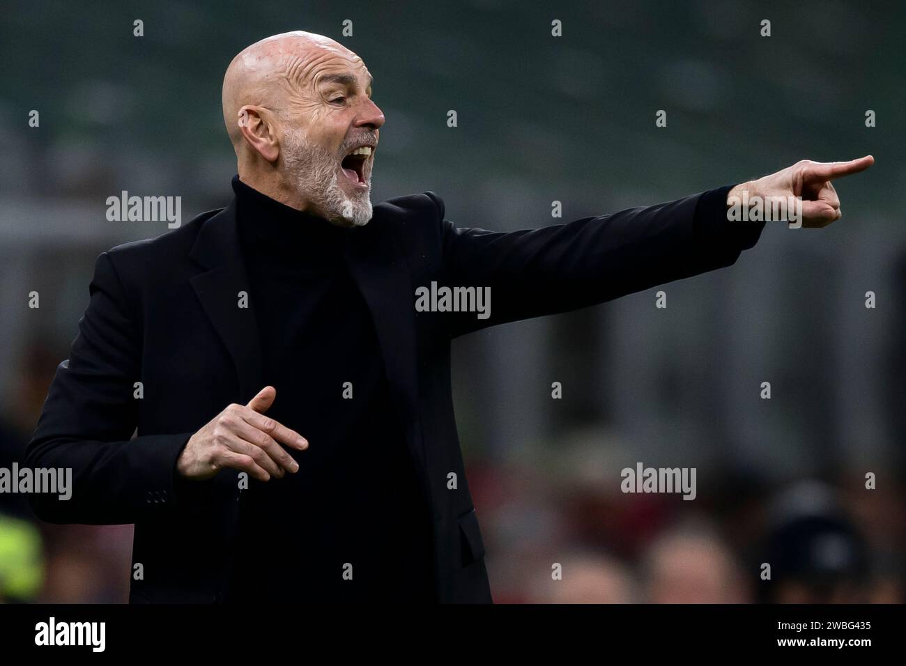 Milan Italy 10 January 2024 Stefano Pioli Head Coach Of Ac Milan