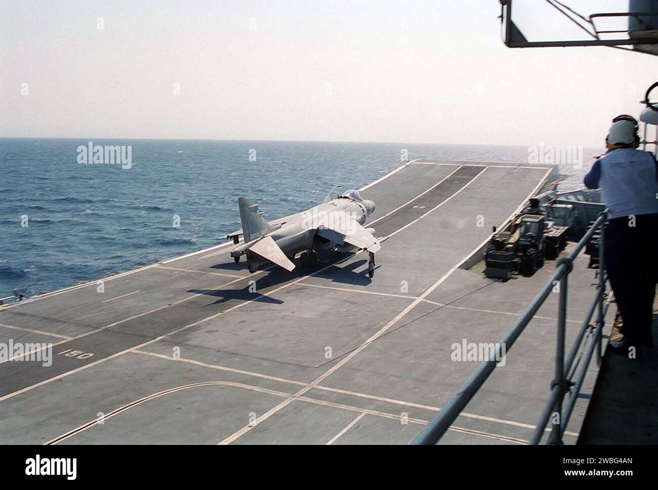 A British Harrier Jump Jet takes off. The joint exercise took place off ...