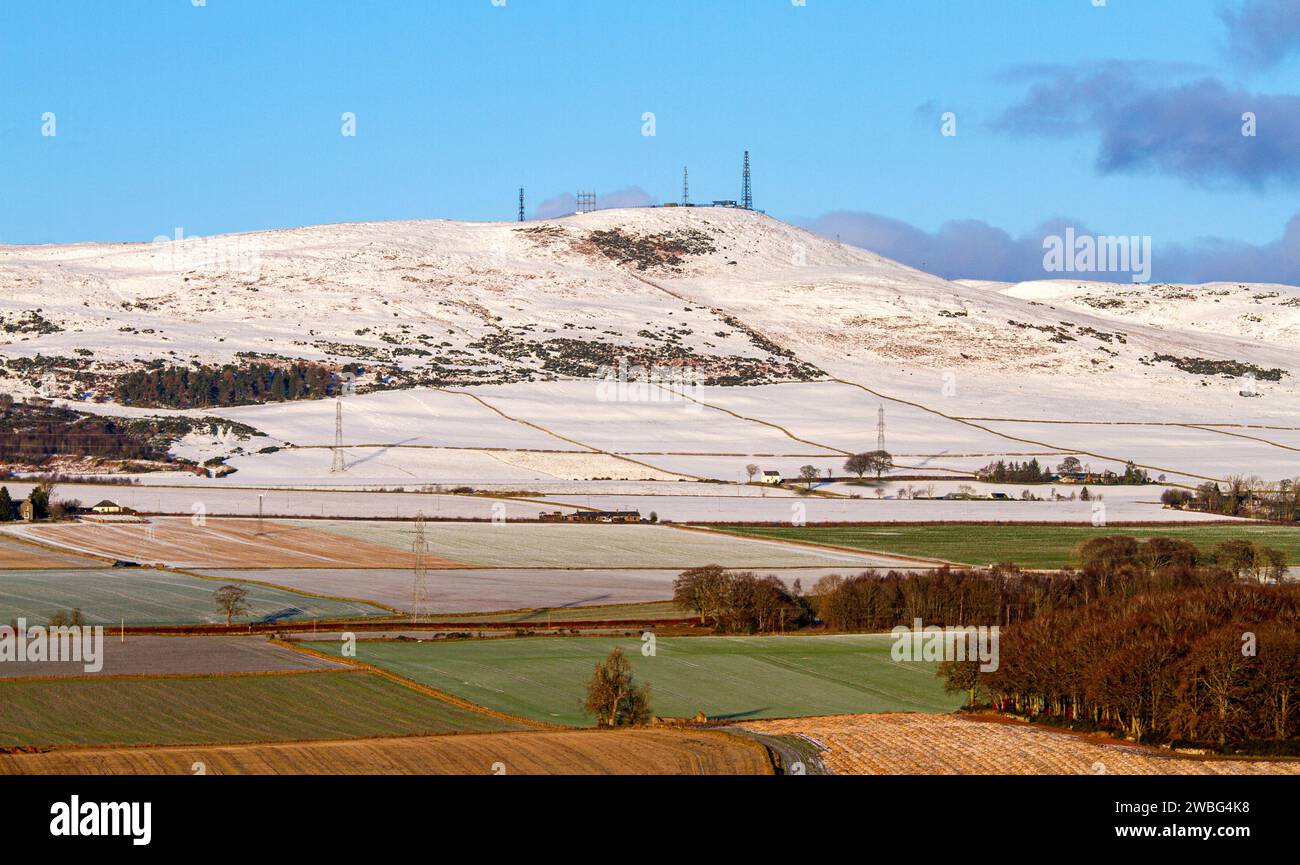 Low winter sunlight reflects a vivid snowy landscape across Dundee's ...