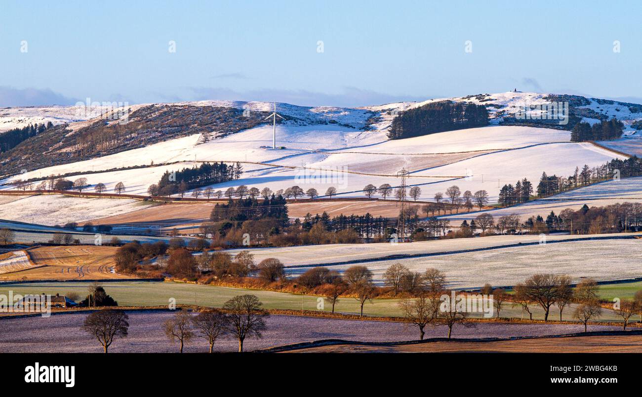 Low winter sunlight reflects a vivid snowy landscape across Dundee's ...