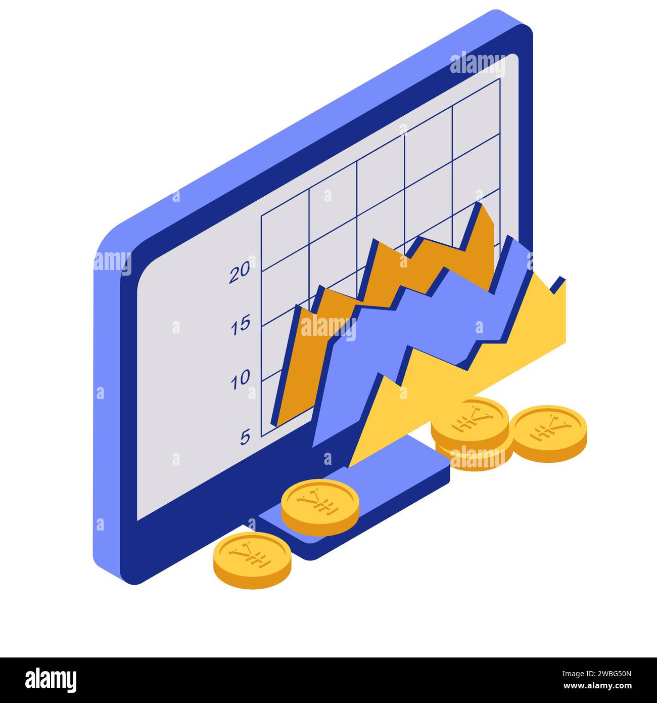 Banking illustration, simple investment | vector elevated banking ...