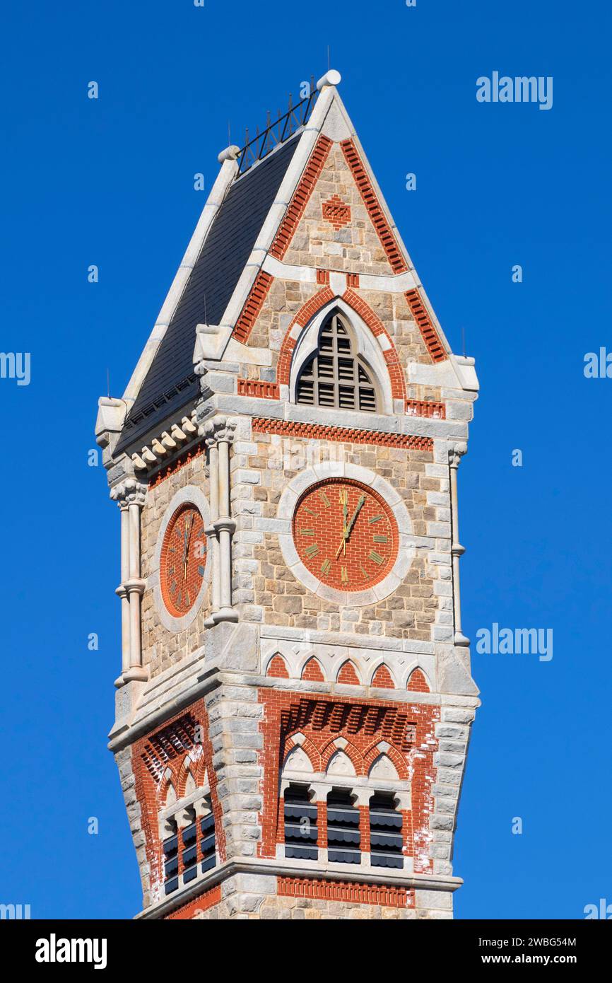 Adminstration Building clock tower, Worcester State Hospital, Worcester ...