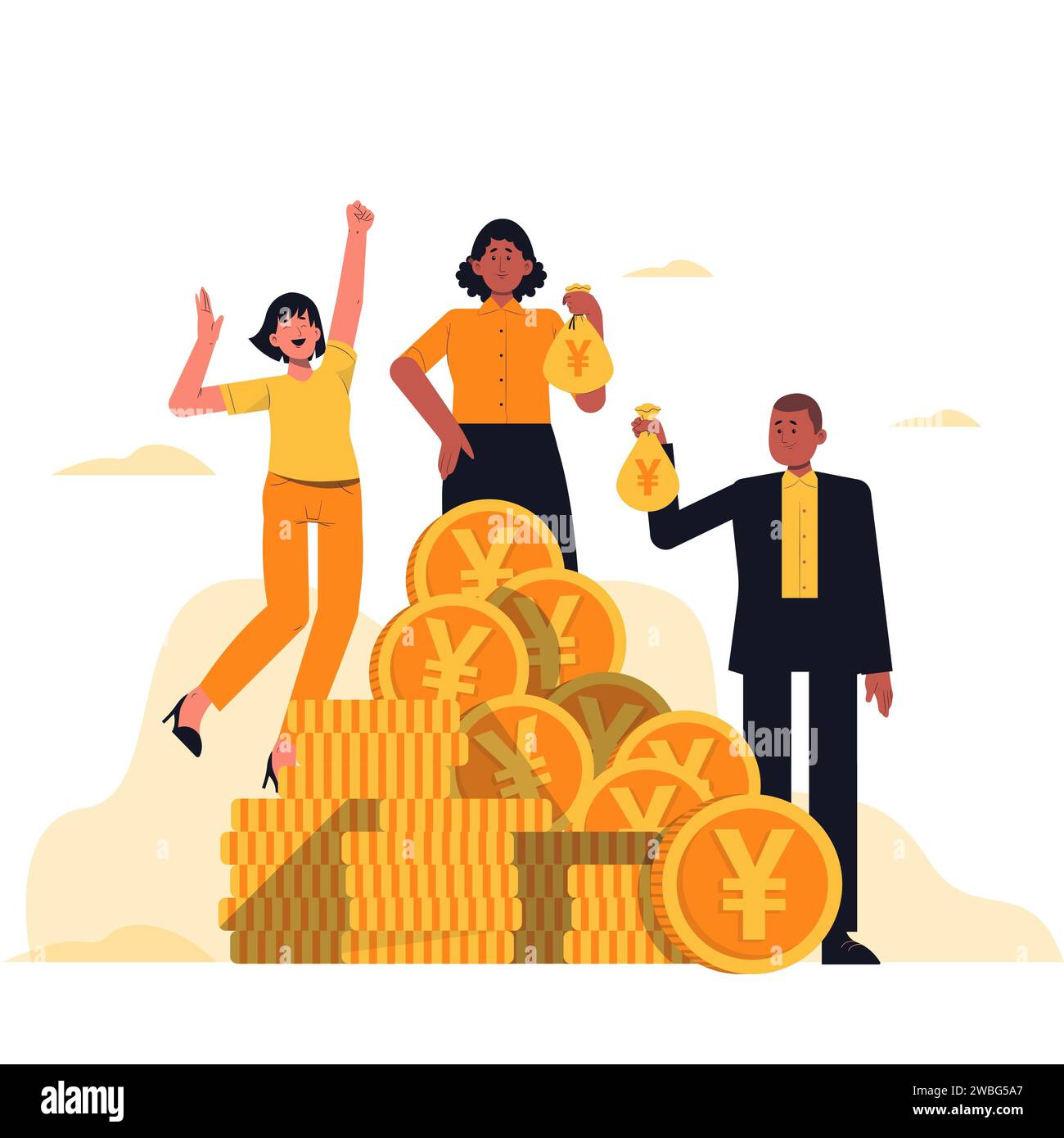 Banking illustration, simple investment | vector elevated banking ...