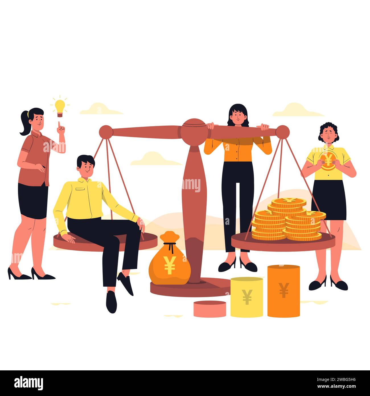 Banking illustration, simple investment | vector elevated banking ...
