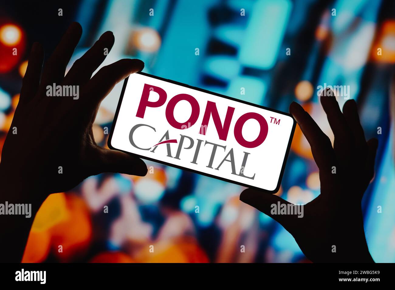 In this photo illustration, the Pono Capital Three, Inc. logo is ...