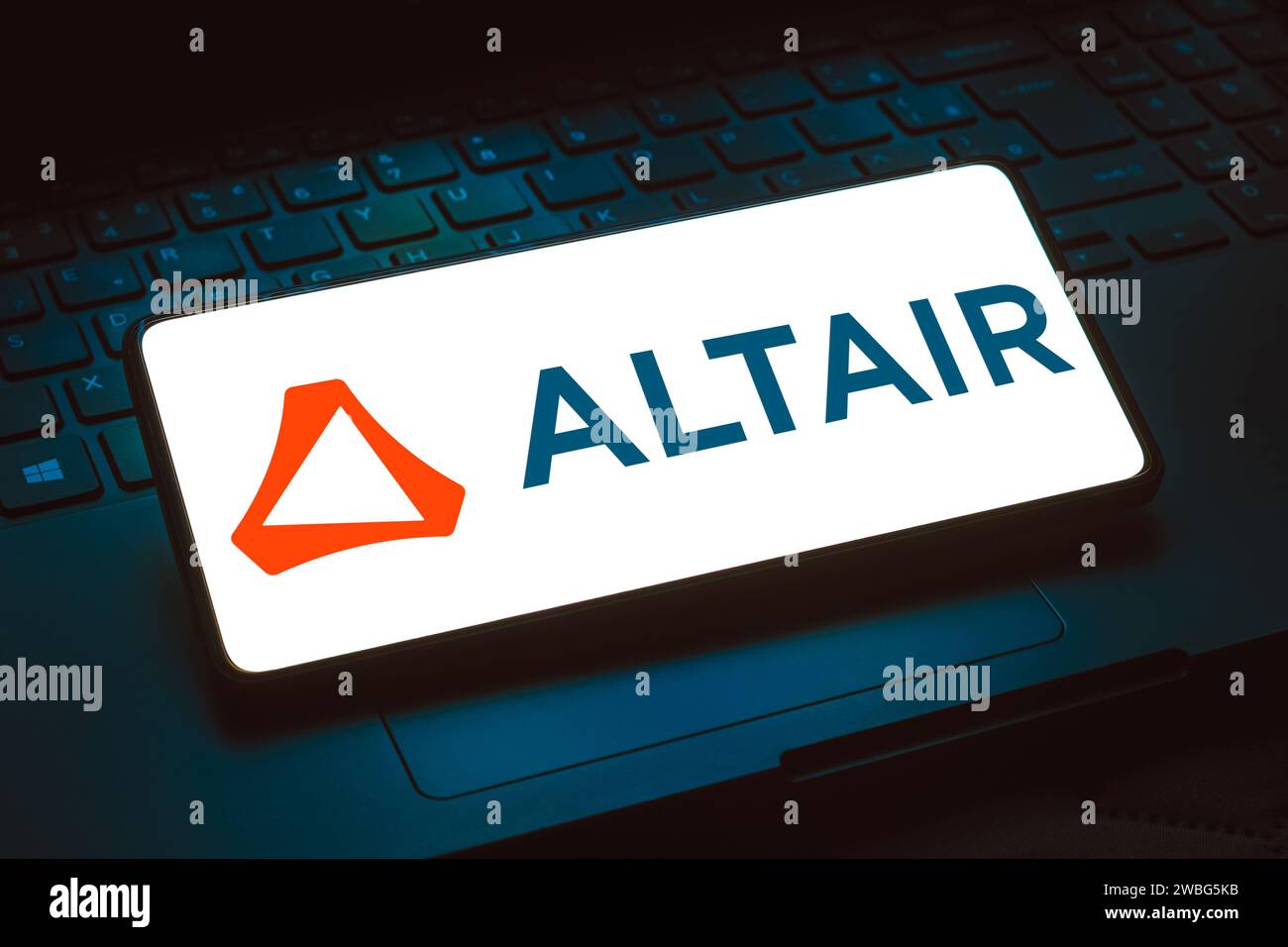 In this photo illustration, the Altair Engineering logo is displayed on ...