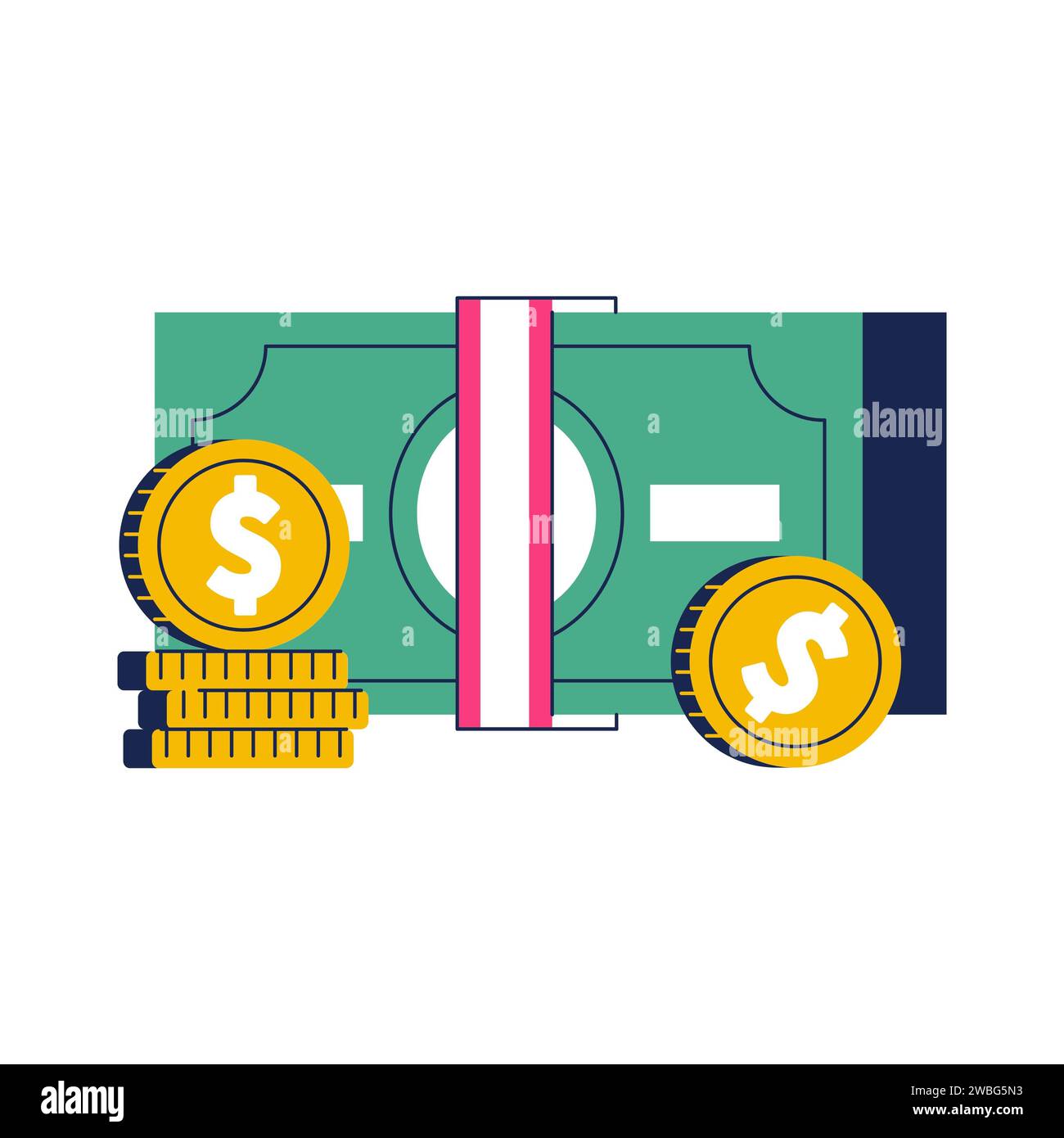 Banking illustration, simple investment | vector elevated banking ...