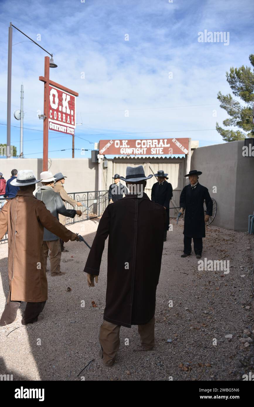 Tombstone, AZ. USA. 12/30/2023. Tombstone Arizona territory at 3:00 p.m ...