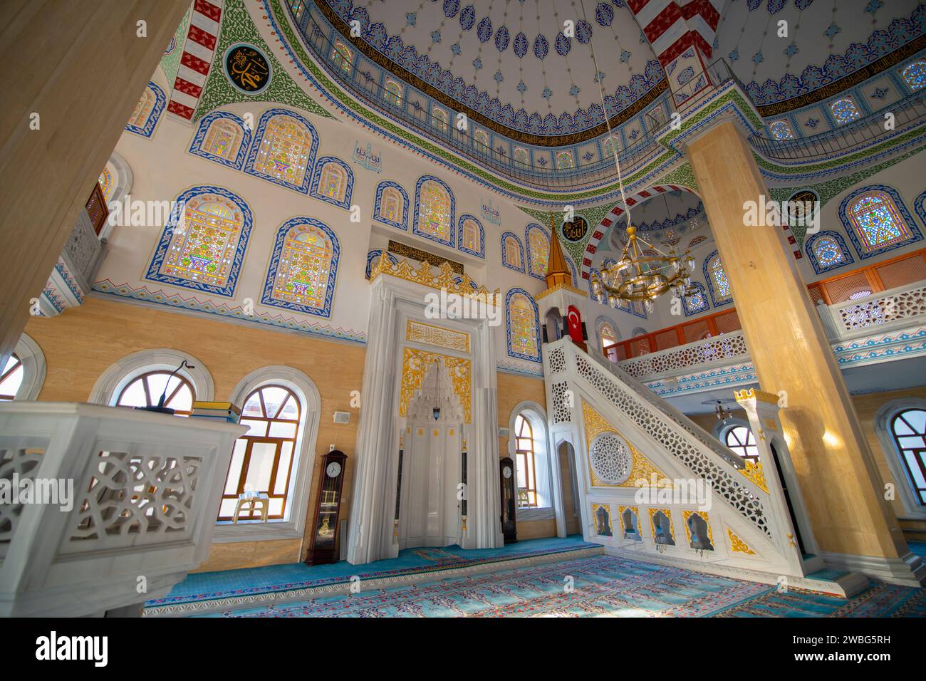 Interior of Kilyos Merkez Camii Mosque in historic town center of ...