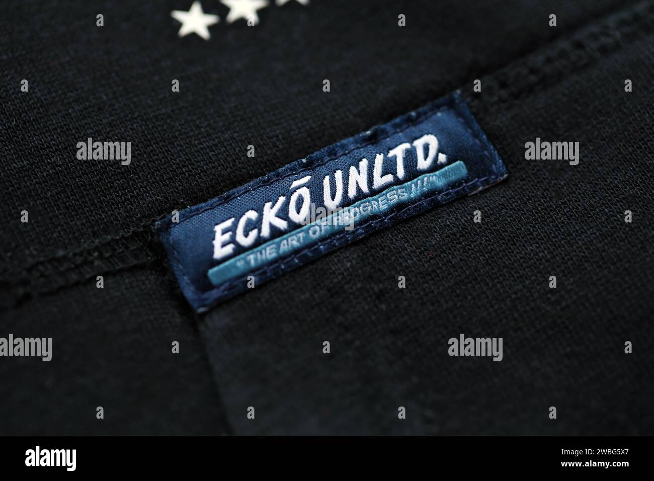 KYIV, UKRAINE - 4 MAY, 2023: Ecko Unltd company logo on new brand ...