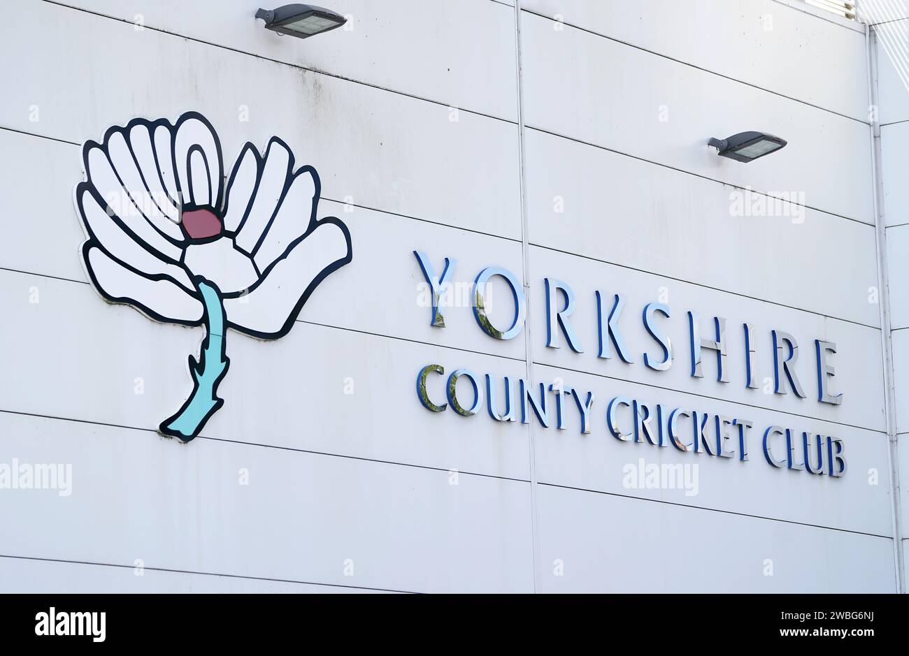 File photo dated 23-08-2021 of A view of Yorkshire Cricket Club signage ...
