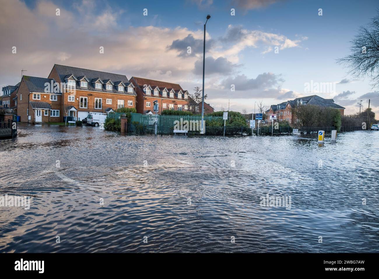 local flooding, cleveleys, lancashire,england,UK Stock Photo - Alamy