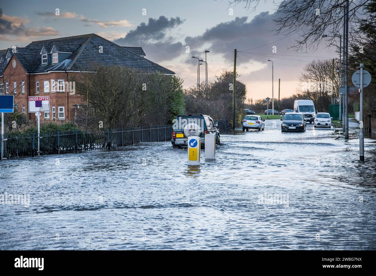 local flooding, cleveleys, lancashire,england,UK Stock Photo - Alamy