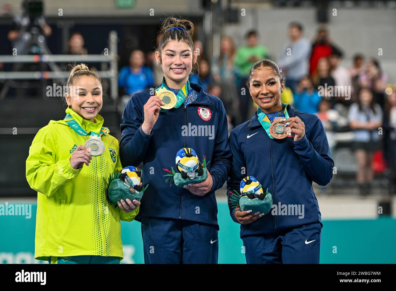 Santiago, Chile, October 23, 2023, Kayla Dicello (USA) (gold), Flavia ...