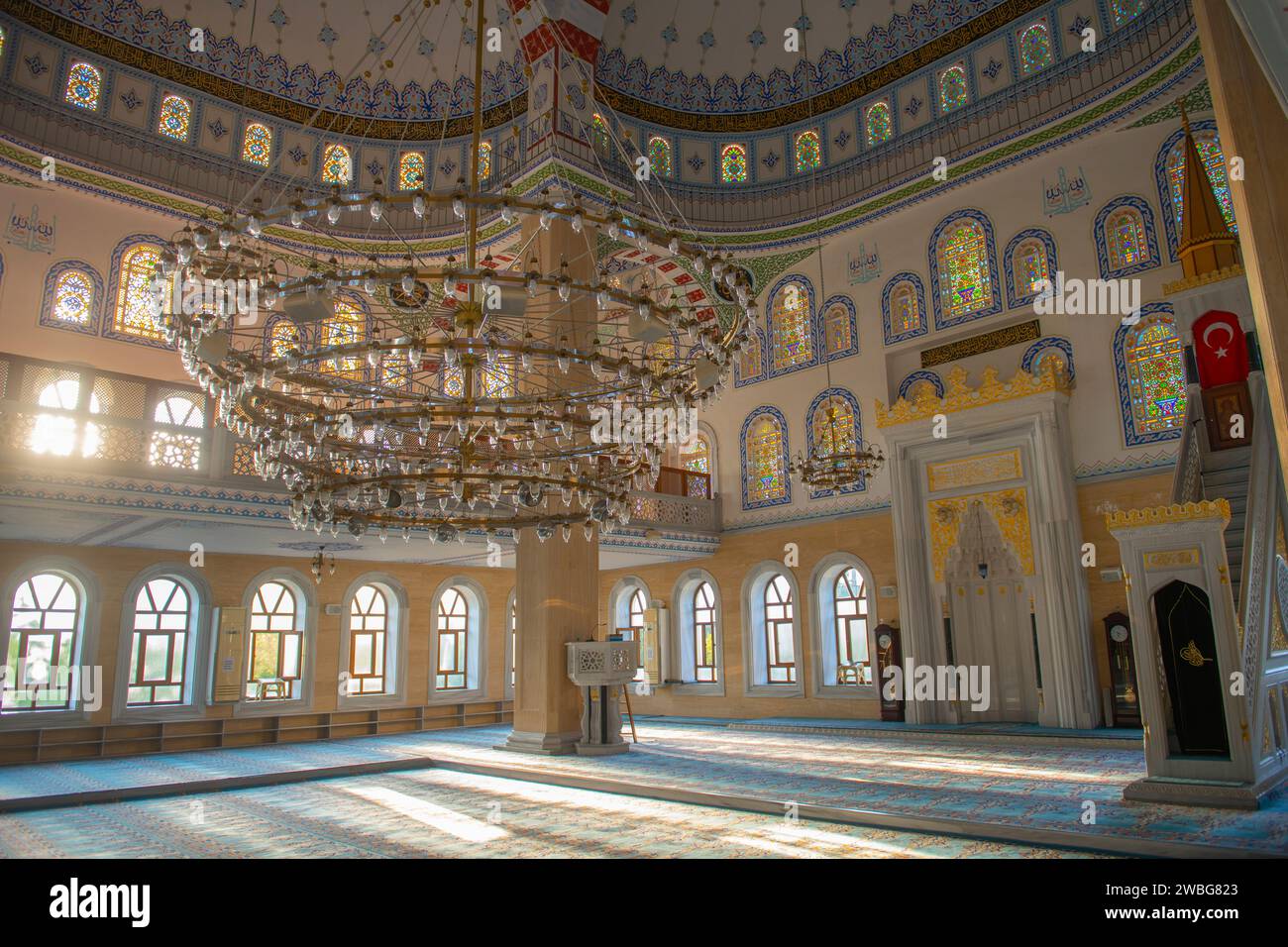 Interior of Kilyos Merkez Camii Mosque in historic town center of ...