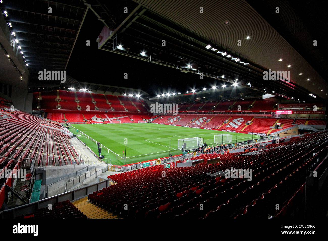 Liverpool, UK. 10th Jan, 2024. A General view inside the Anfield ...
