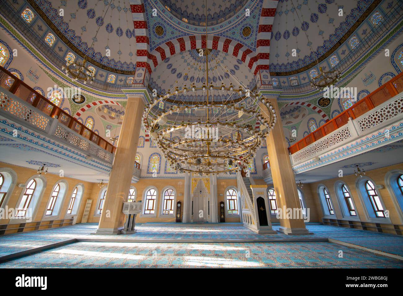 Interior of Kilyos Merkez Camii Mosque in historic town center of ...