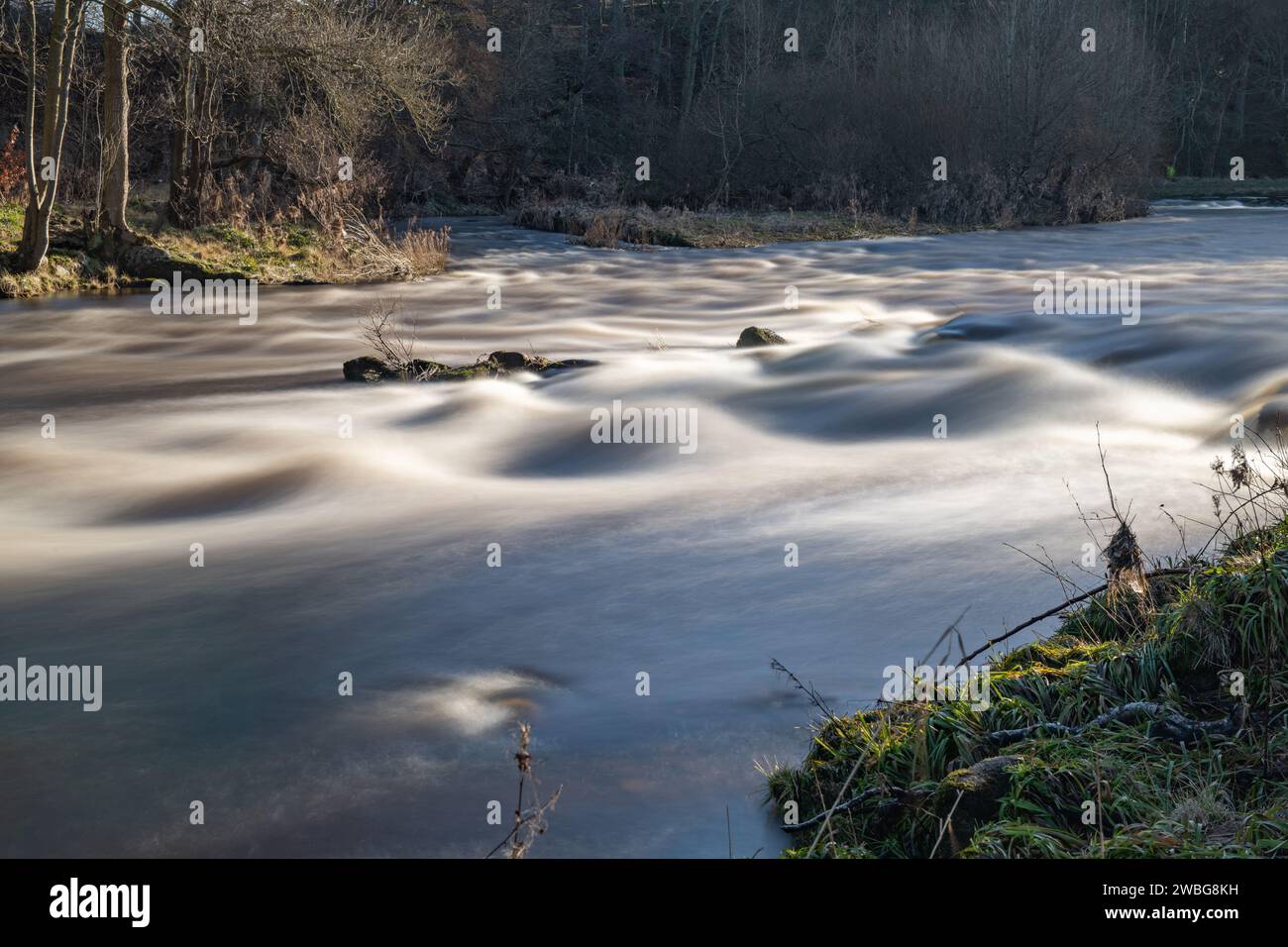 Long exposure, River Don, Danestone, Aberdeen, Scotland, UK Stock Photo ...