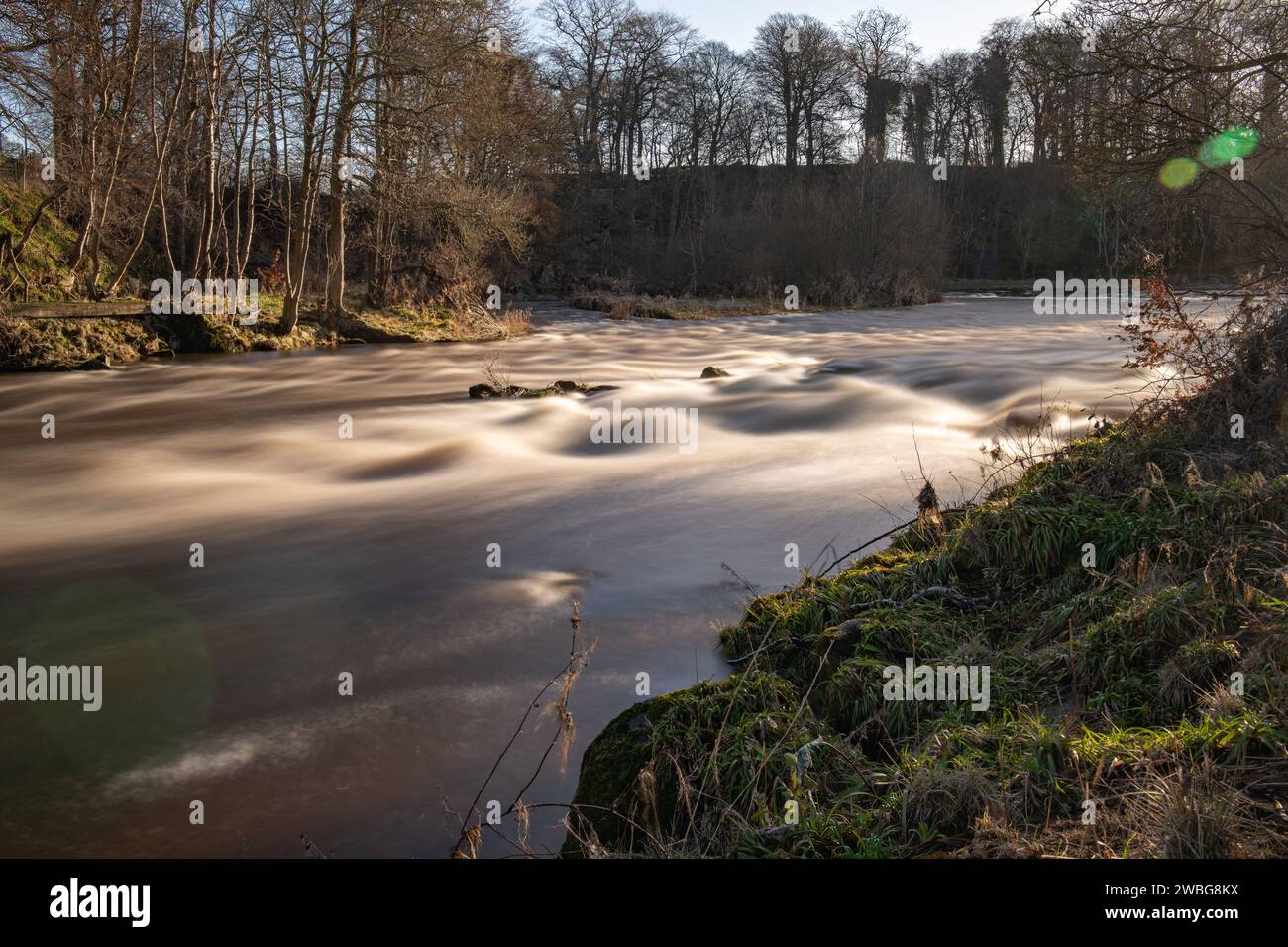 Long exposure, River Don, Danestone, Aberdeen, Scotland, UK Stock Photo ...