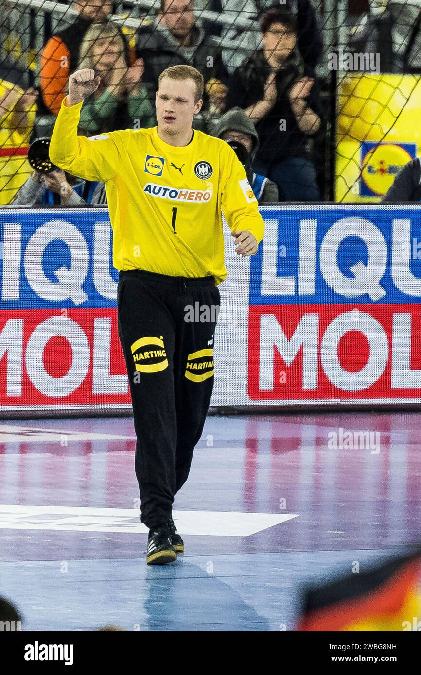 David Sp?th (Deutschland, #1) jubelt MEN?S EHF EURO 2024: Deutschland ...