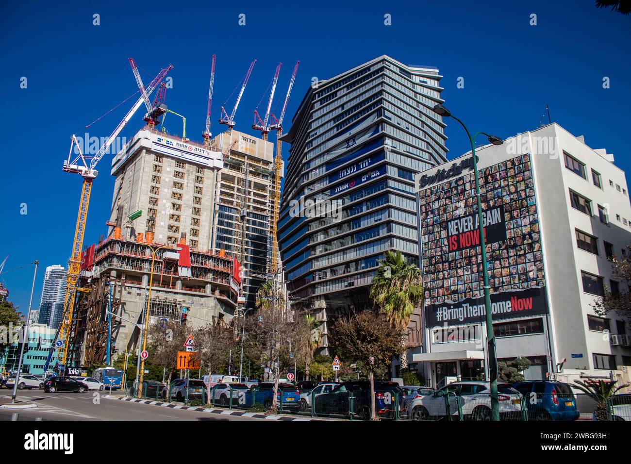 Tel Aviv, Israel – January 10, 2024 Cityscape of Tel Aviv, iconic city ...