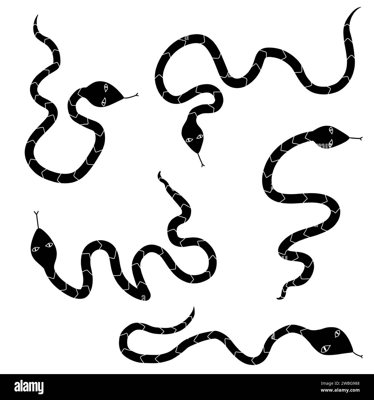 Cartoon animals snakes pattern for wrapping paper and fabrics and kids ...