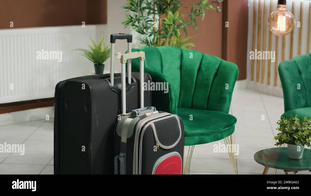 Interior of luxurious hospitality industry lobby at hotel, filled with ...