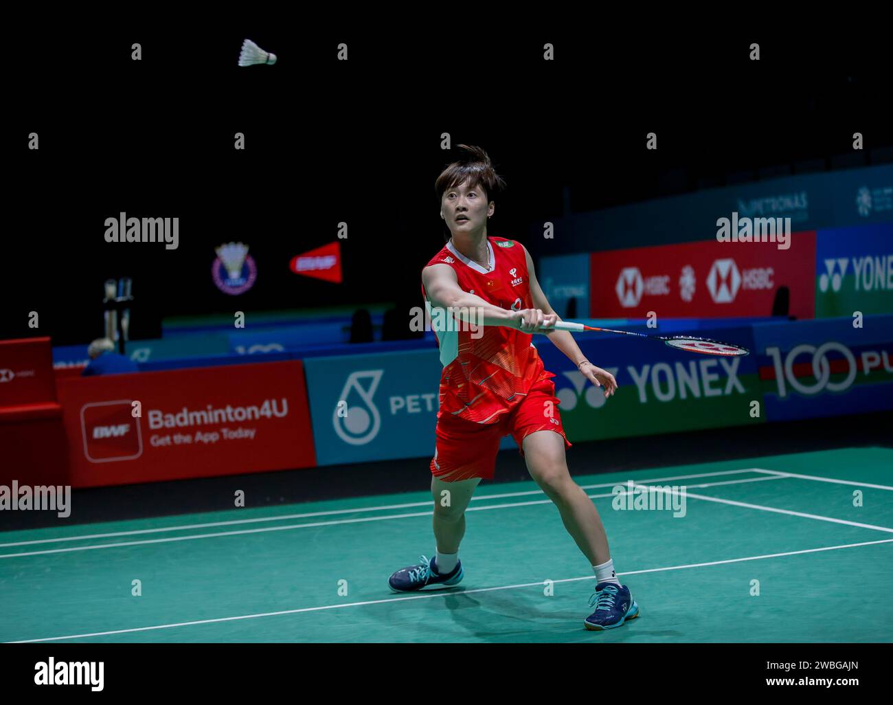 Kuala Lumpur, Malaysia. 10th Jan, 2024. Chen Yu Fei of China plays ...