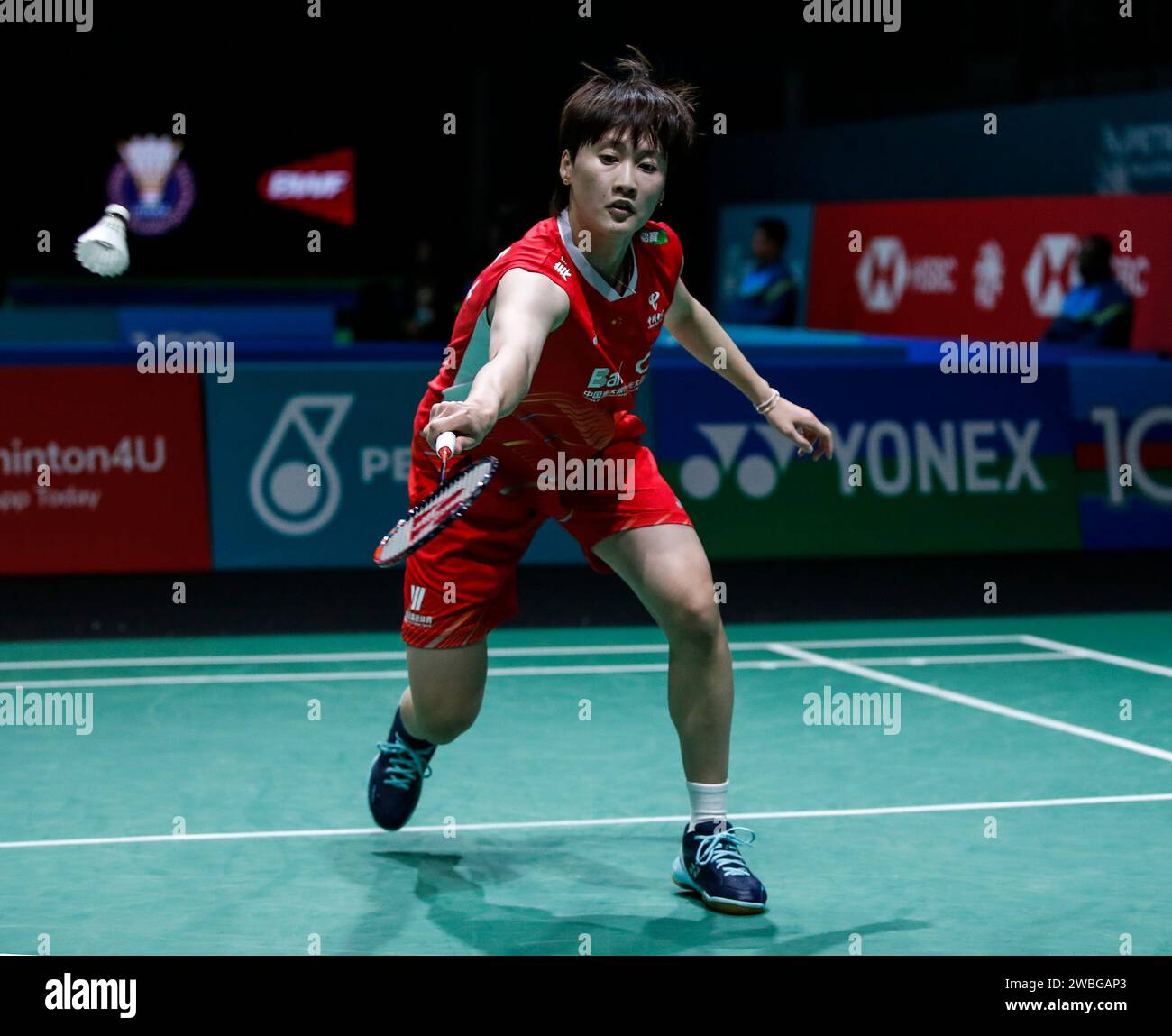 Kuala Lumpur, Malaysia. 10th Jan, 2024. Chen Yu Fei of China plays ...