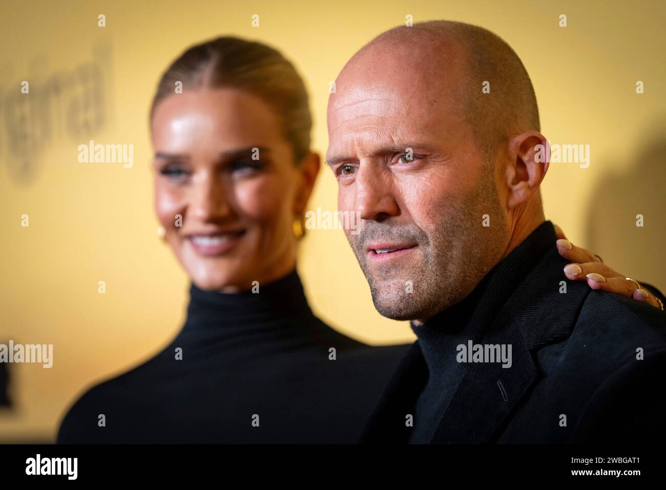 Rosie Huntington-Whiteley, left, and Jason Statham pose for ...