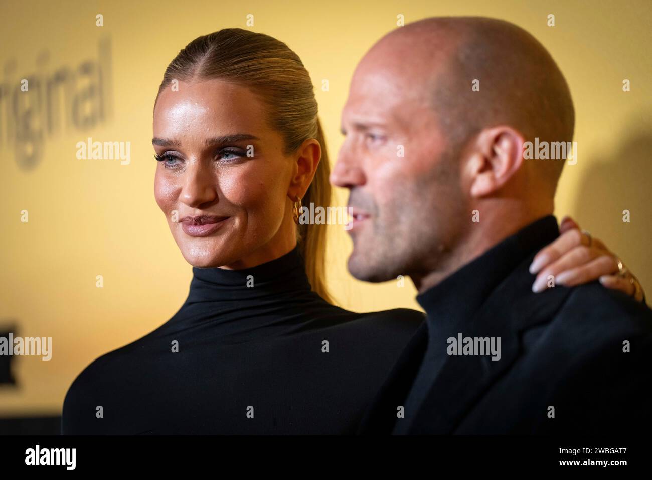 Rosie Huntington-Whiteley, left, and Jason Statham pose for ...