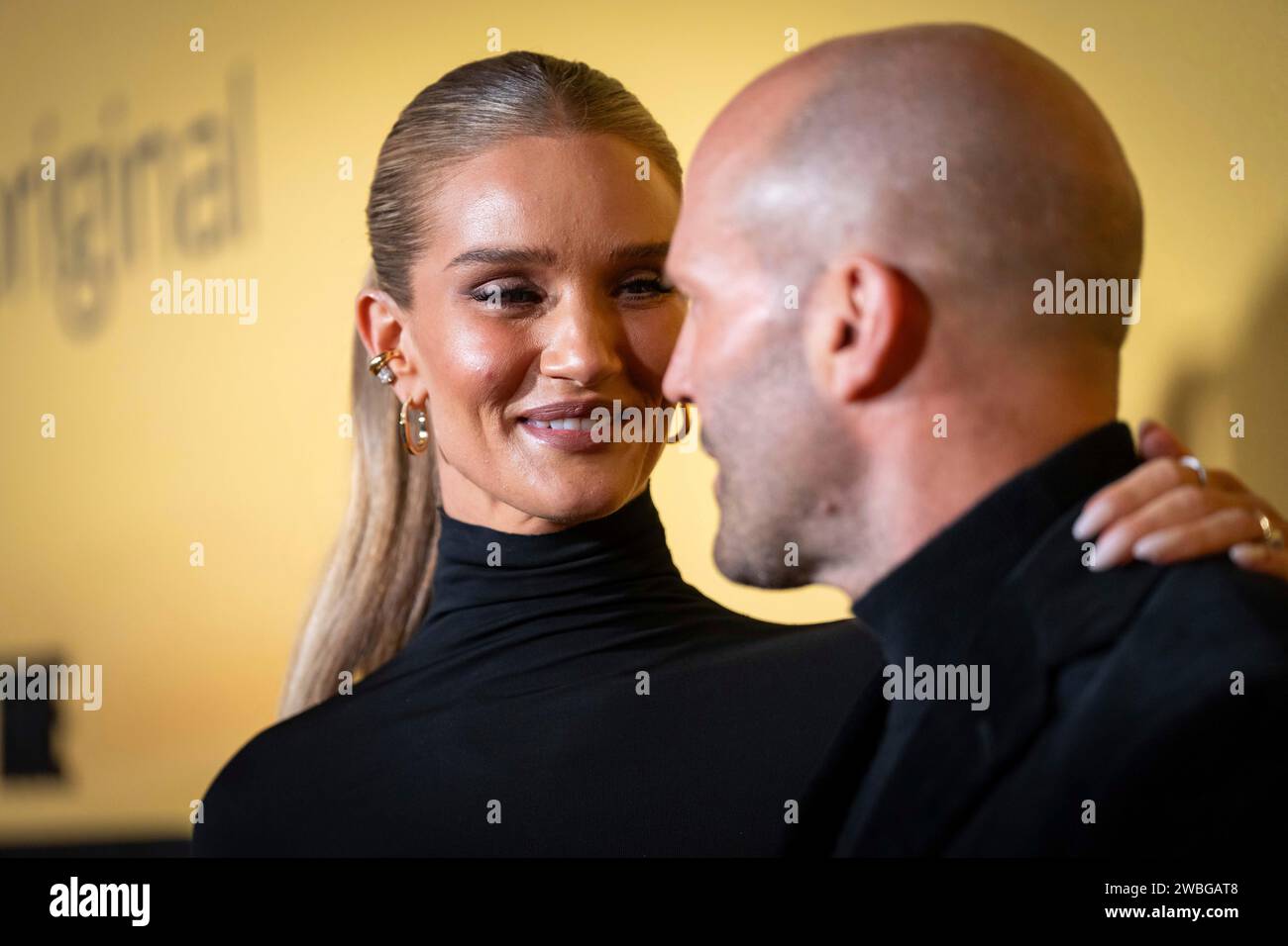 Rosie Huntington-Whiteley, left, and Jason Statham pose for ...