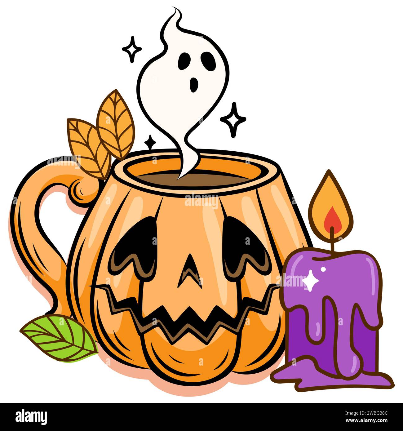 Happy Halloween day element background vector. Cute collection of ...