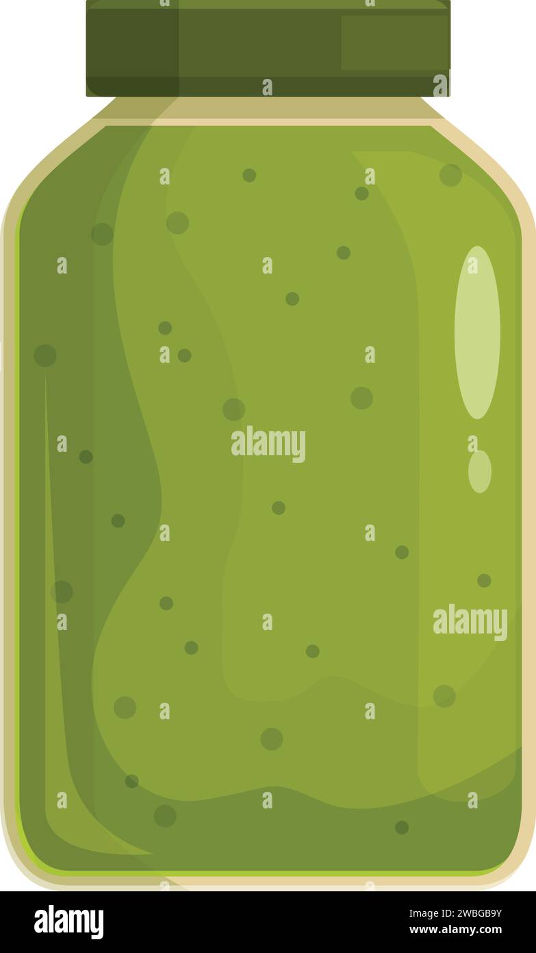 Pesto sauce jar icon cartoon vector. Cooking container. Dish pot cup ...