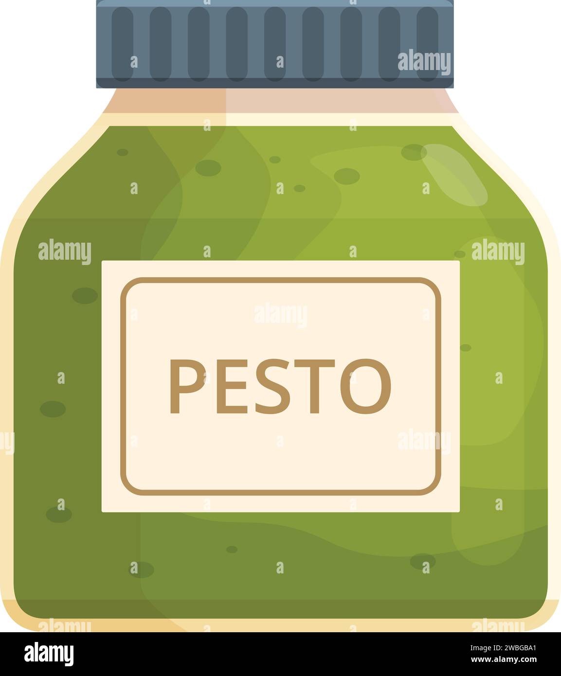 Pesto dish icon cartoon vector. Food aromatic basil. Spice pasta green ...