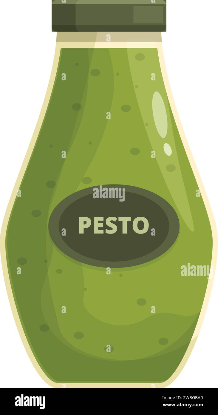 Pesto green aromatic dish icon cartoon vector. Arts mixed italian ...