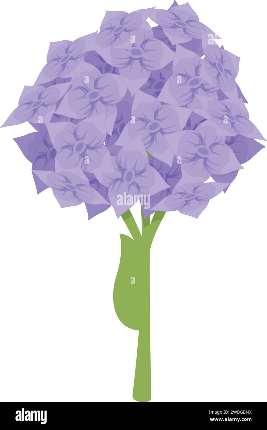Spring hydrangea icon cartoon vector. Flower love floral. Fashion ...