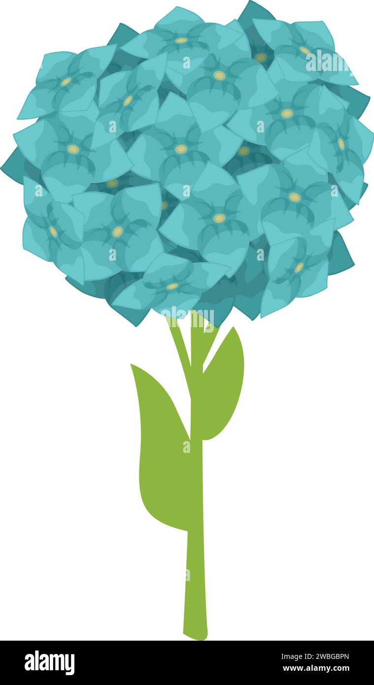 Hydrangea icon cartoon vector. Spring floral. Blossom marriage plant ...