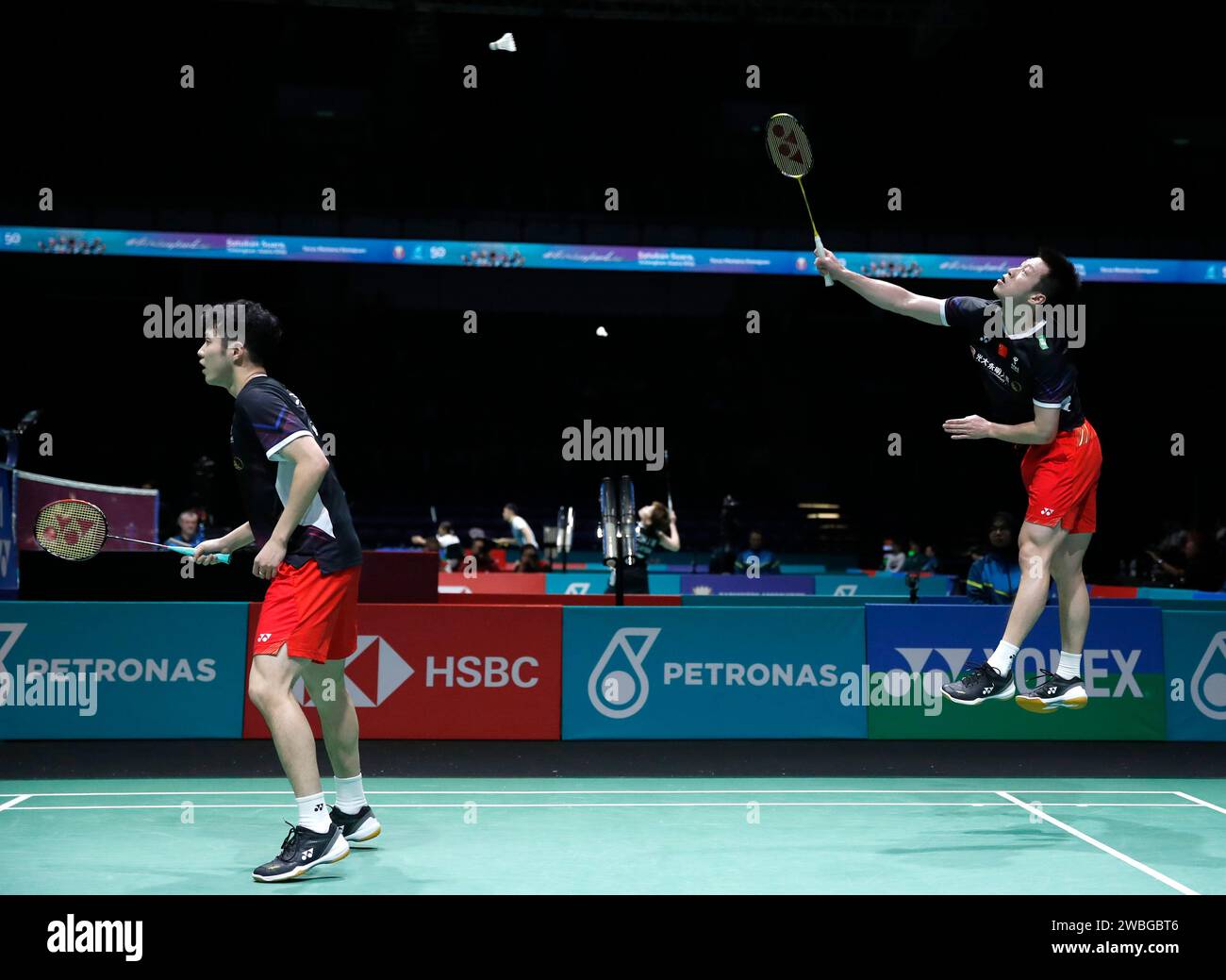 Kuala Lumpur, Malaysia. 10th Jan, 2024. He Ji Ting (L) and Ren Xiang Yu ...