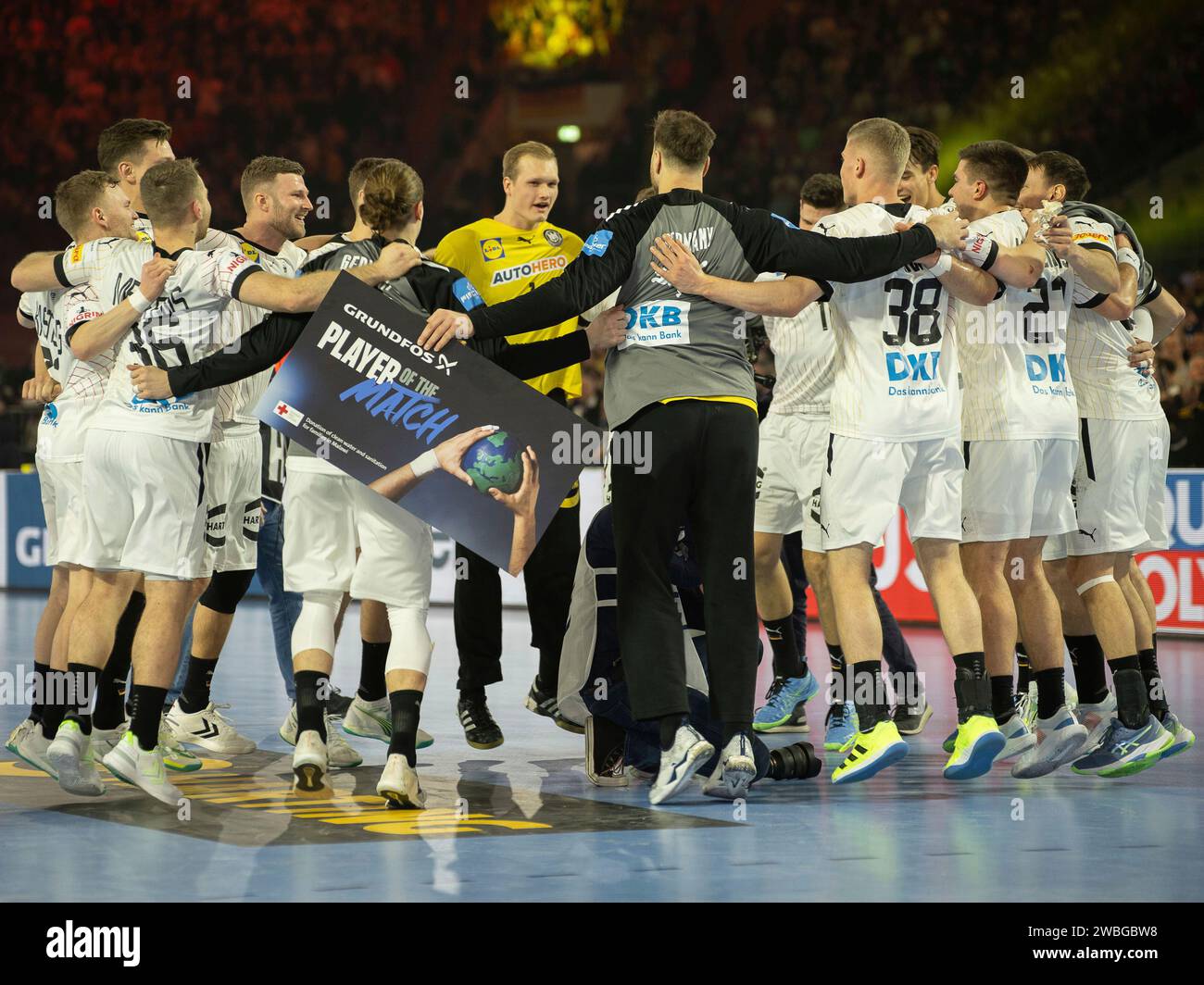 Die deutsche Mannschaft feiert ihren Sieg. GER, Deutschland vs. Schweiz ...