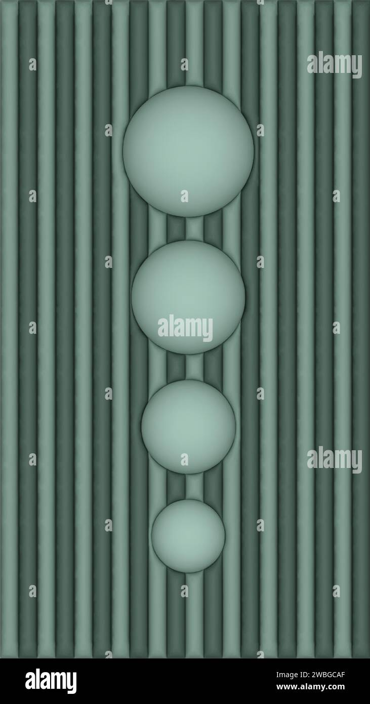 Dark turquoise and light turquoise bulging stripes in the background ...