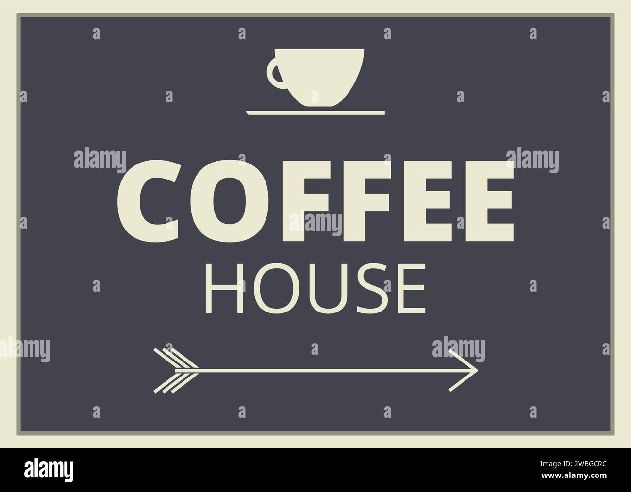Coffee house direction icon cartoon vector. Tavern outside. Facade ...