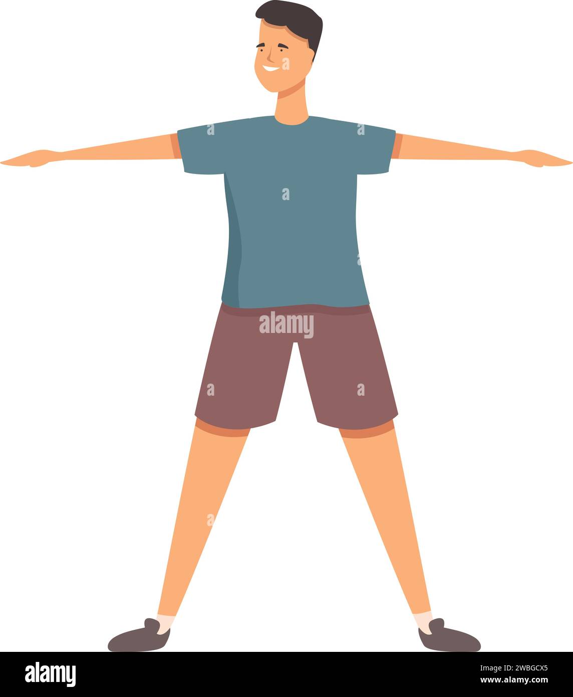 Energetic school exercise icon cartoon vector. Play action child ...