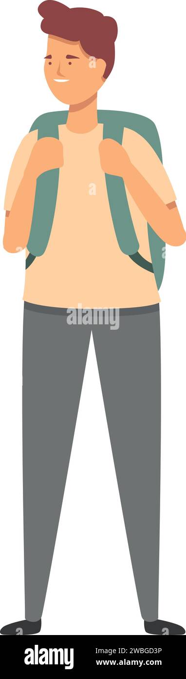 Happy boy school icon cartoon vector. Healthy trainer boy. Child fun ...