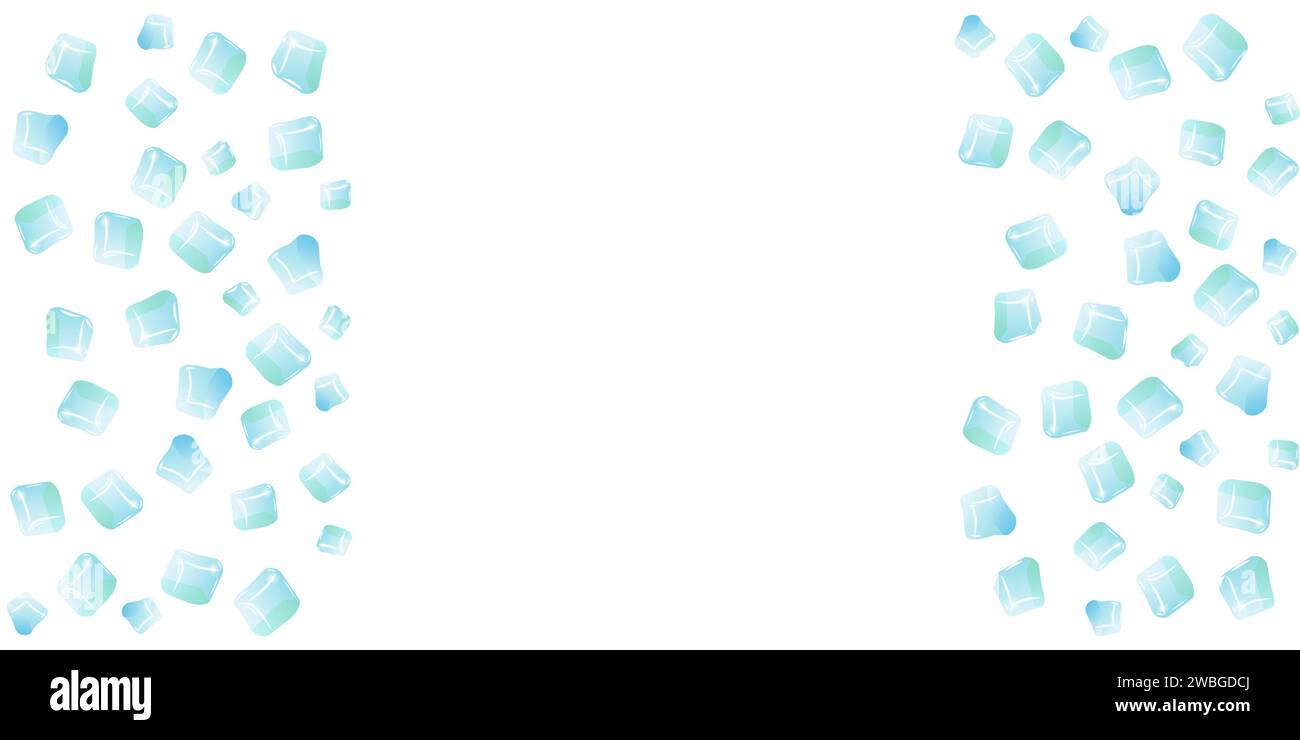 Transparent glass cube shapes in realistic style. Cafe and restaurant ...