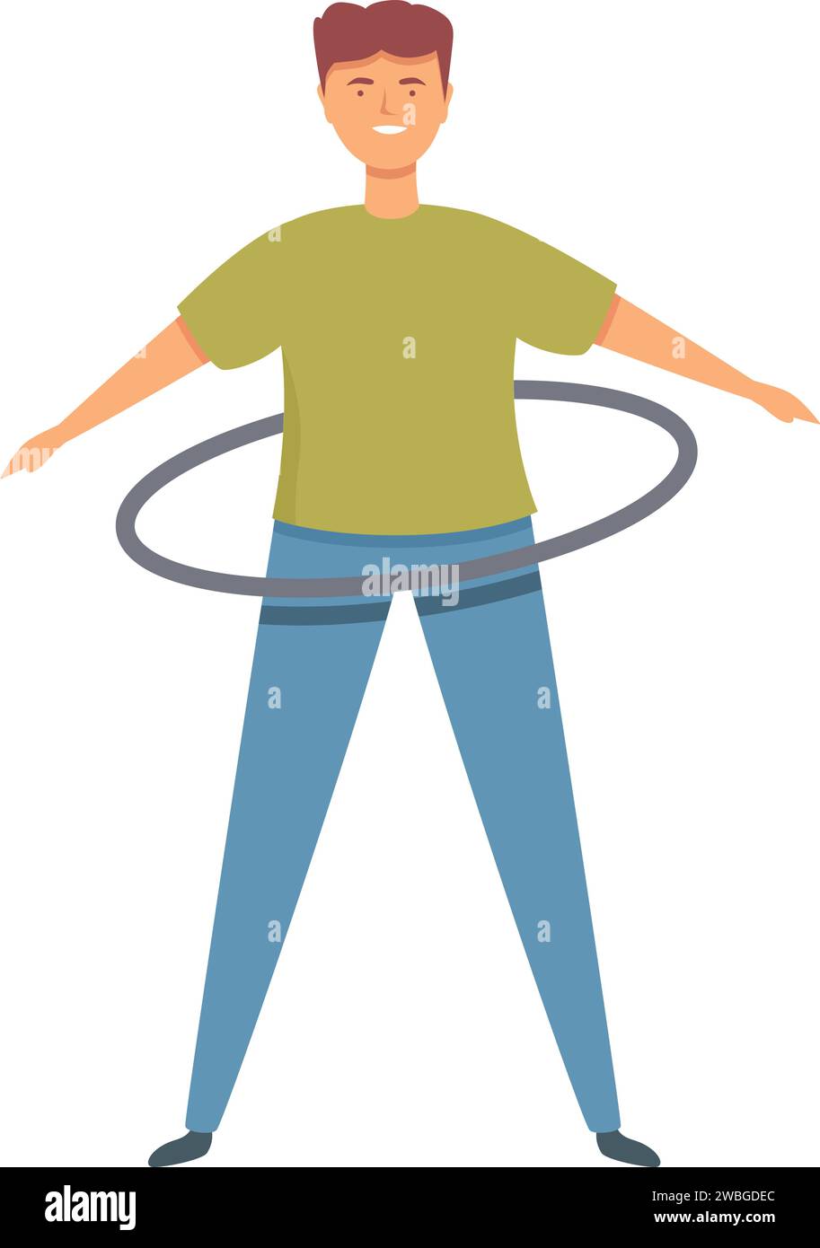 Play circle body icon cartoon vector. Student gym happy. Run fun sport ...