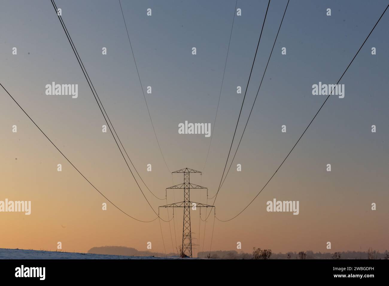 Krakow, Malopolskie, Poland. 10th Jan, 2024. Air pollution haze is seen ...