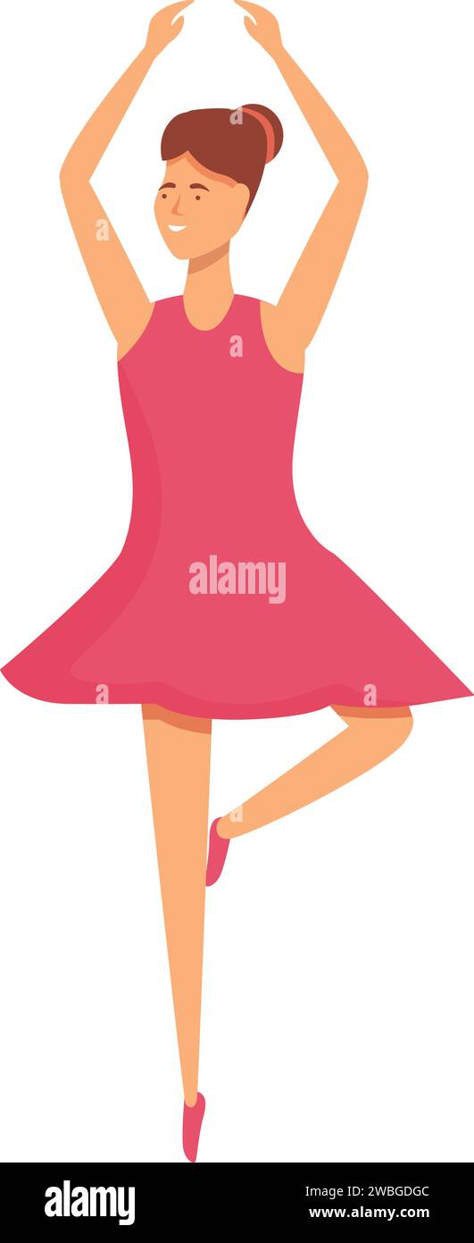 School ballerina dance icon cartoon vector. Activity movement. Fun ...